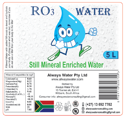 RO3 Bottled Water - Always Water Pty (Ltd)