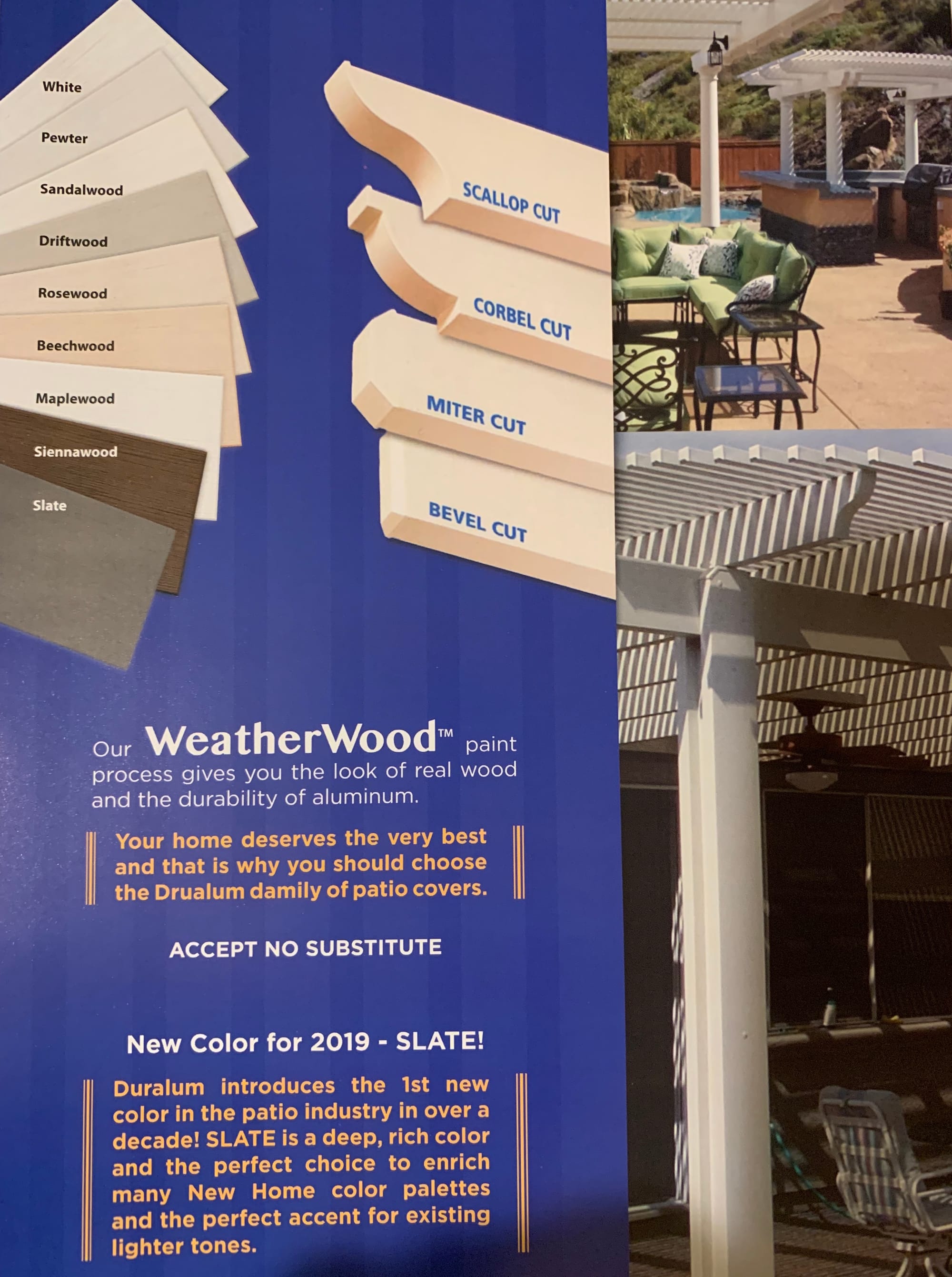 Aluminium Patio Cover Color Chart - JS AND SONS LANDSCAPES