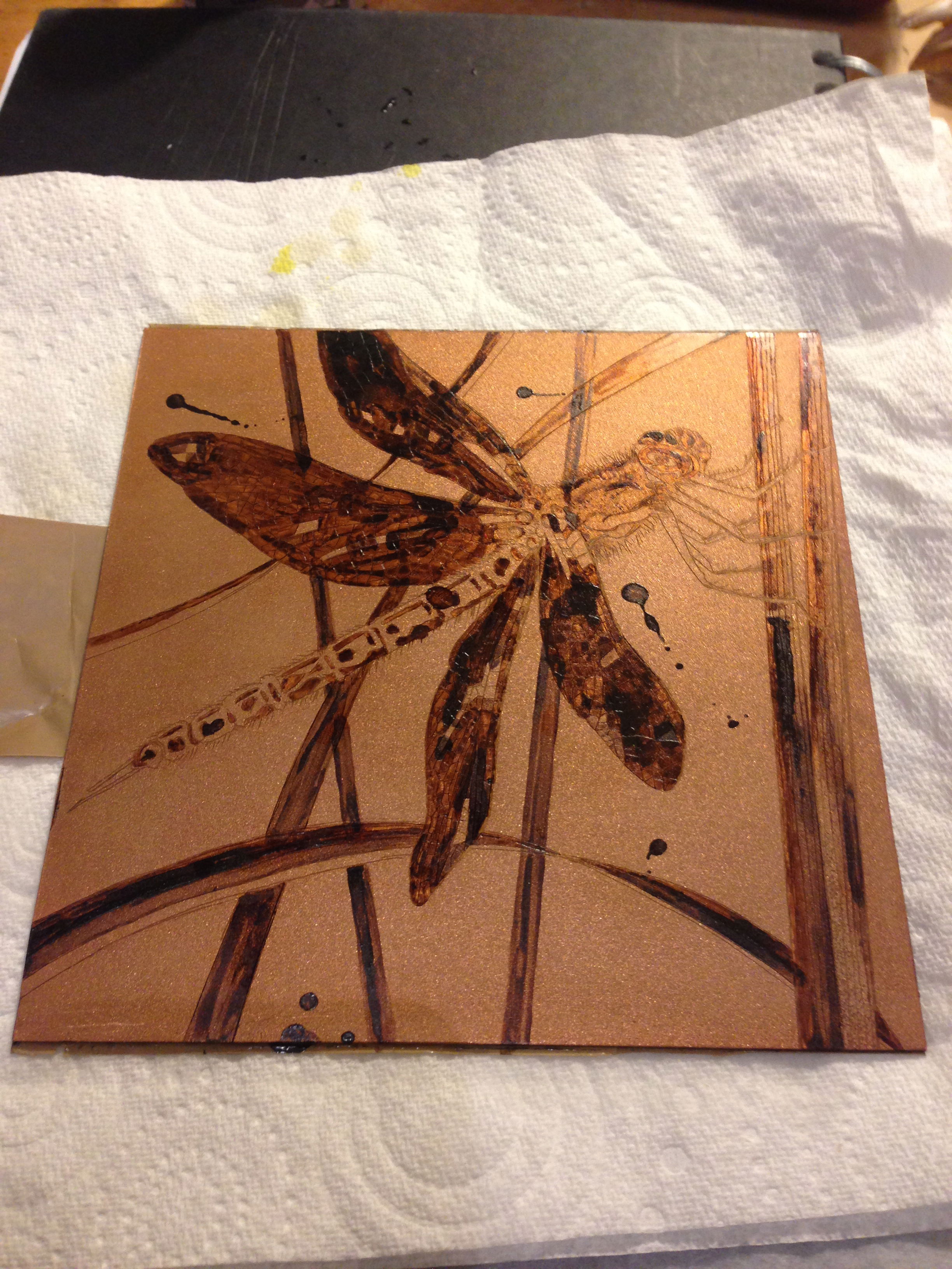 Creating an etching for a present. - traceystokesprint