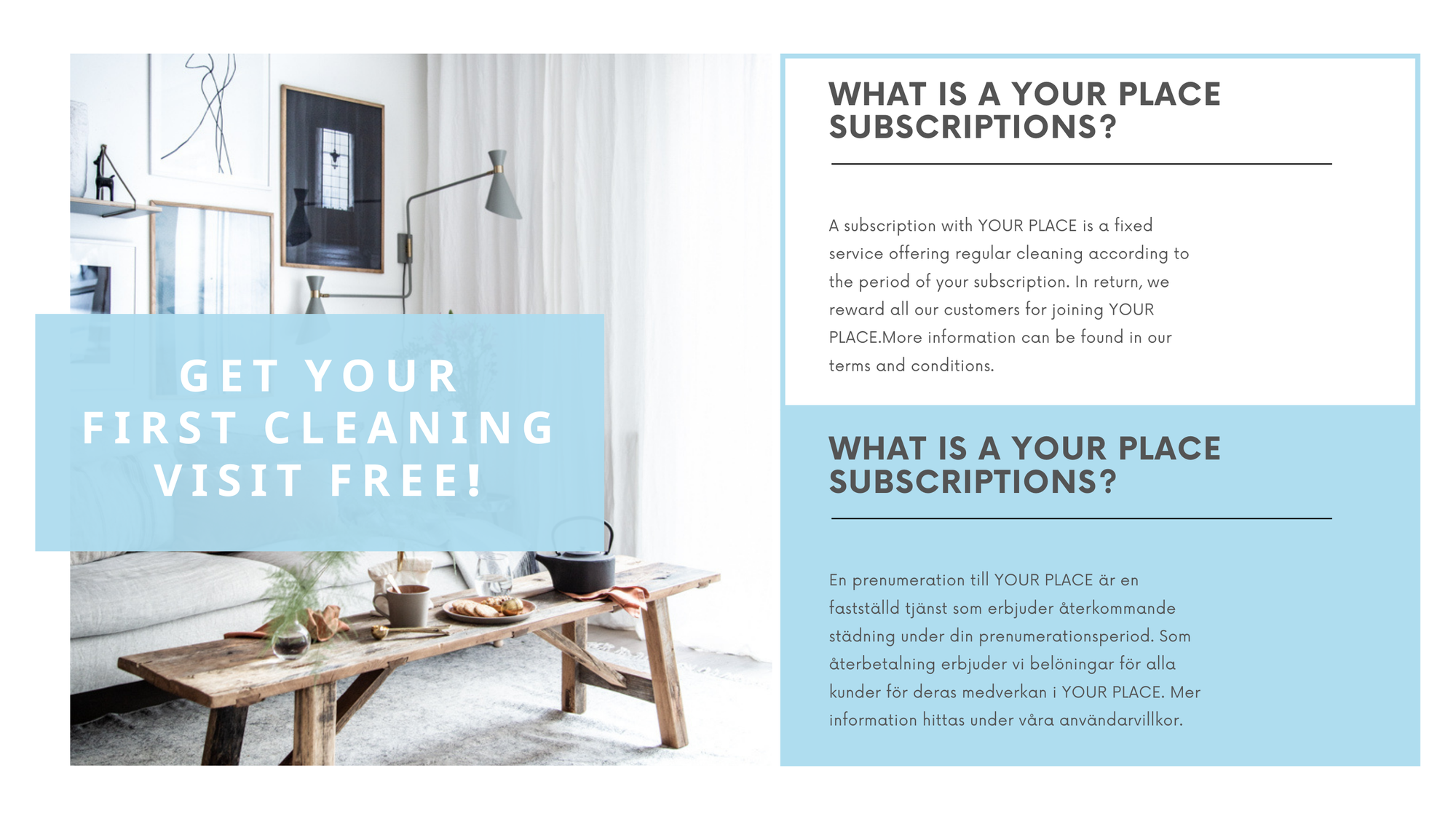 SUBSCRIPTION PACKS - YOUR PLACE