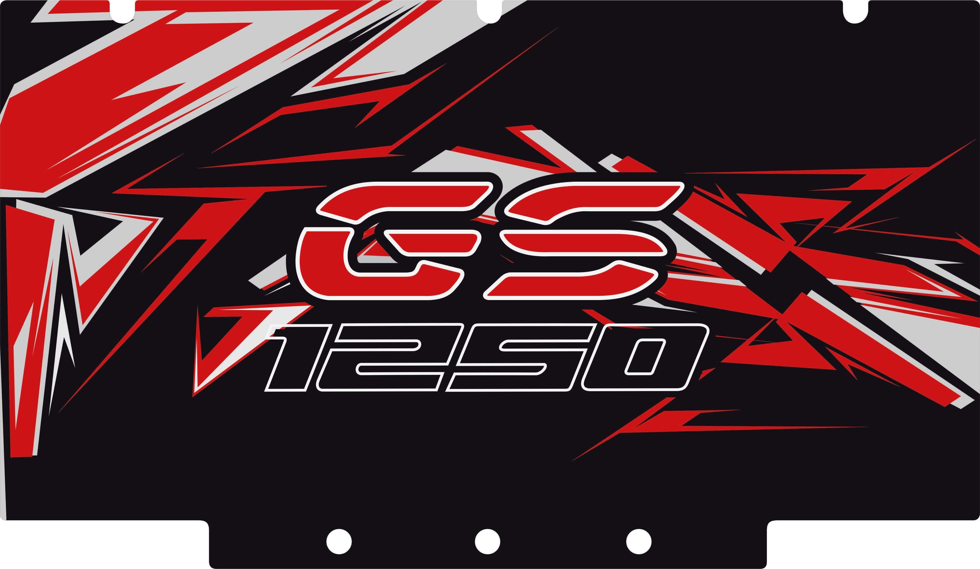 1046-12W R1250 GS/GSA PANNIER WRAP RED GRAPHICS - RubbaTech.SA