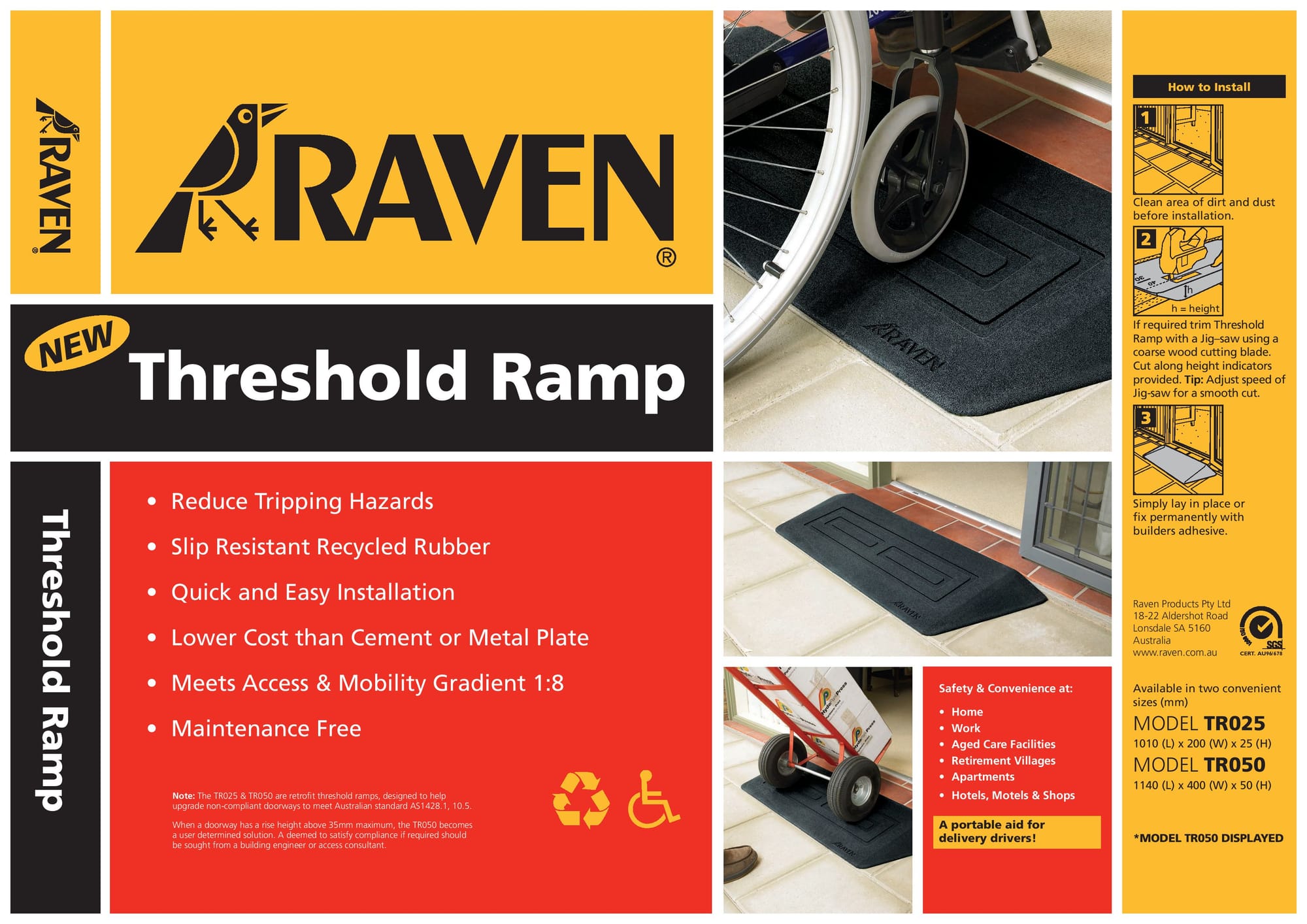 Threshold Ramp - Raven - 25mm - Raniyo (Pvt) Ltd