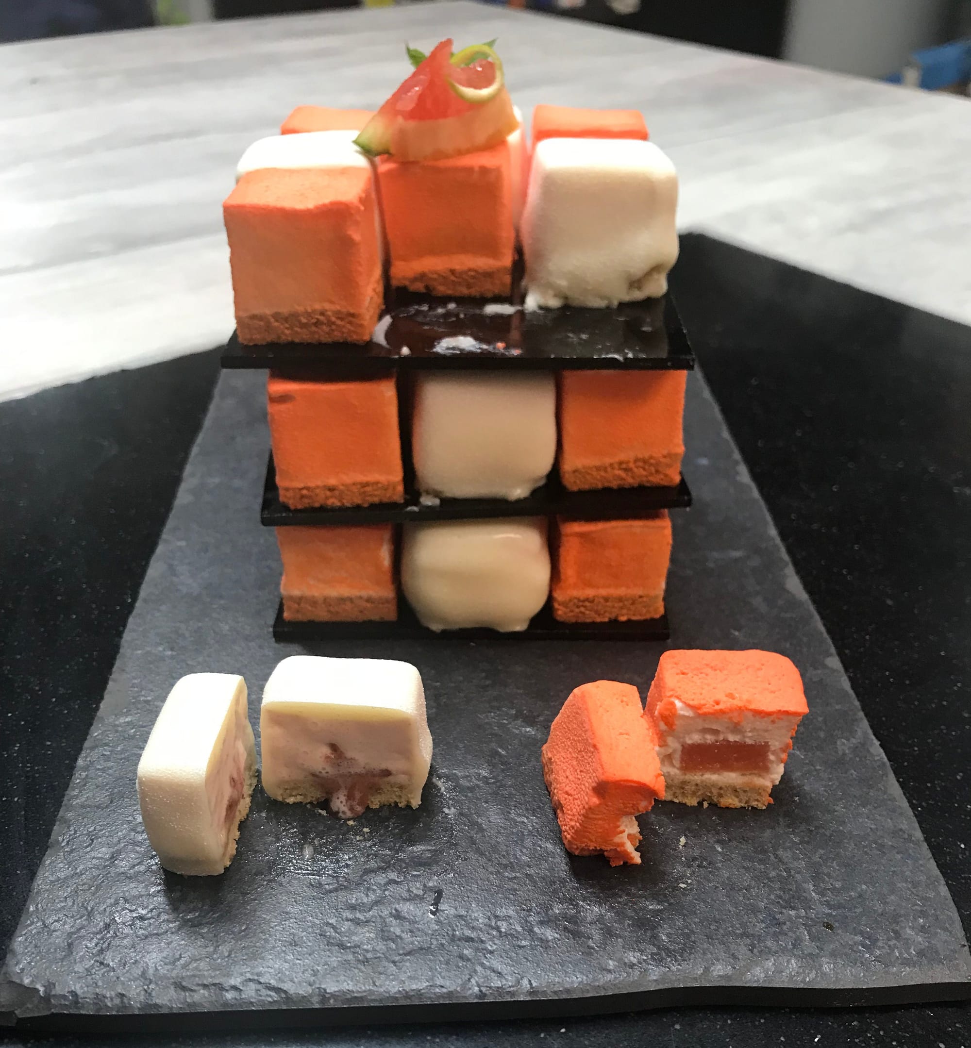 Recette Rubick's entremet pamplemousse, pastèque pour 6 personnes ...