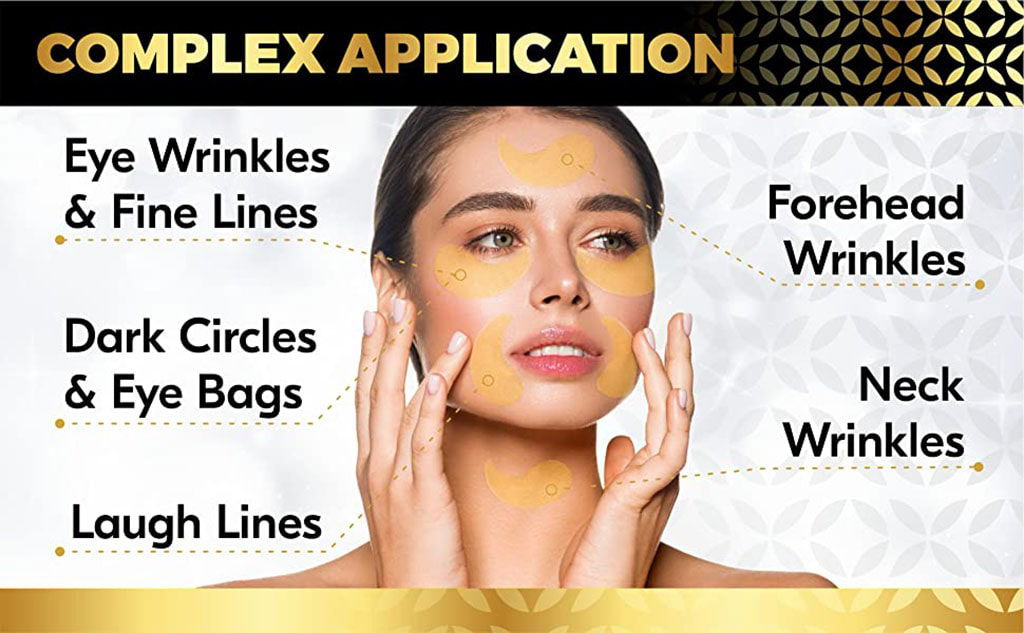 Kinpur Organic Cosmetics 24K Golden Under-Eye Patches - SALTEX LLC