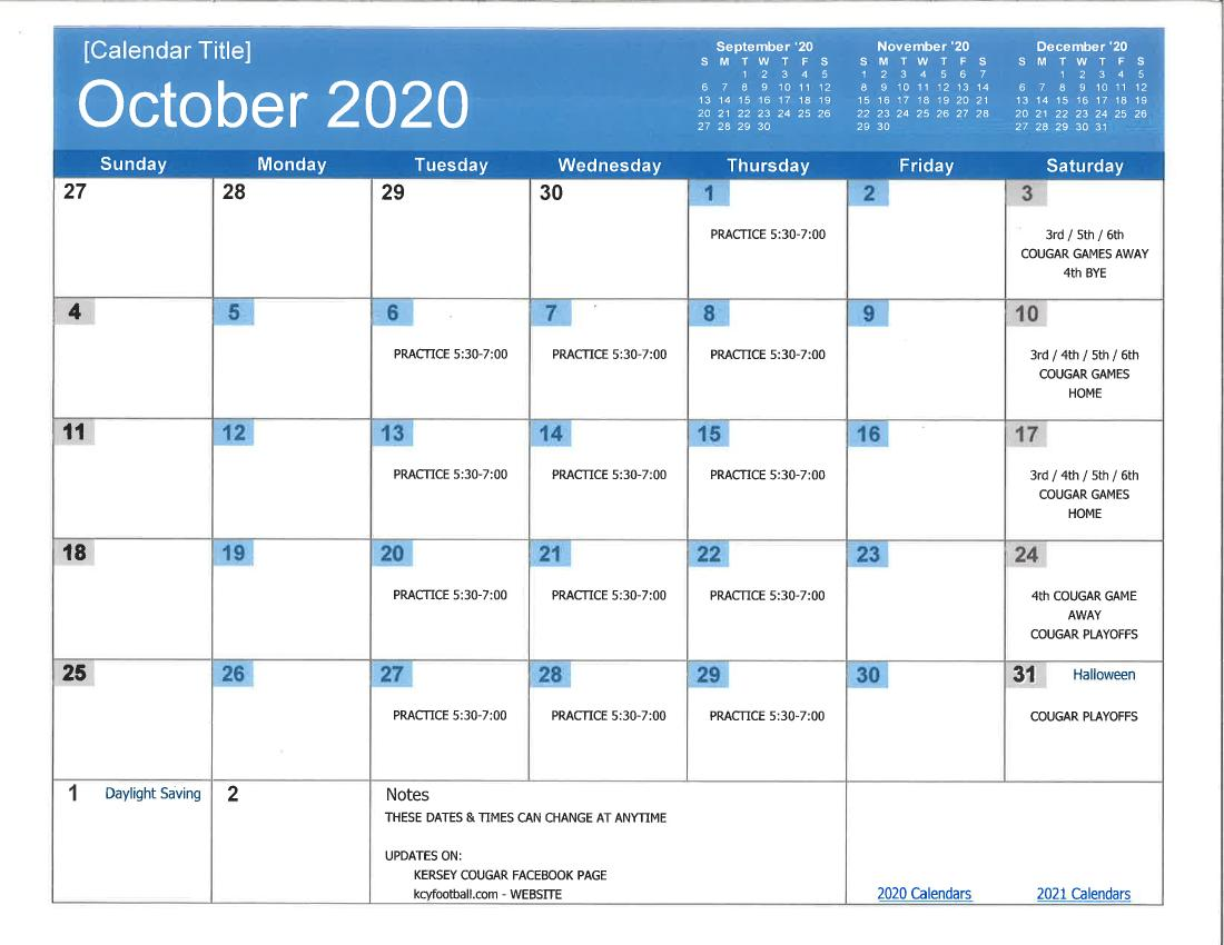Kersey Cougar Youth Football - Youth Tackle Football