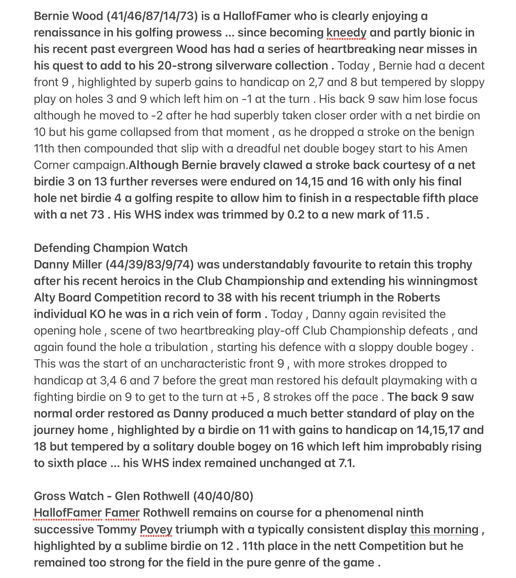 Divot Party Trophy - GolfBoardCompetitionArchives