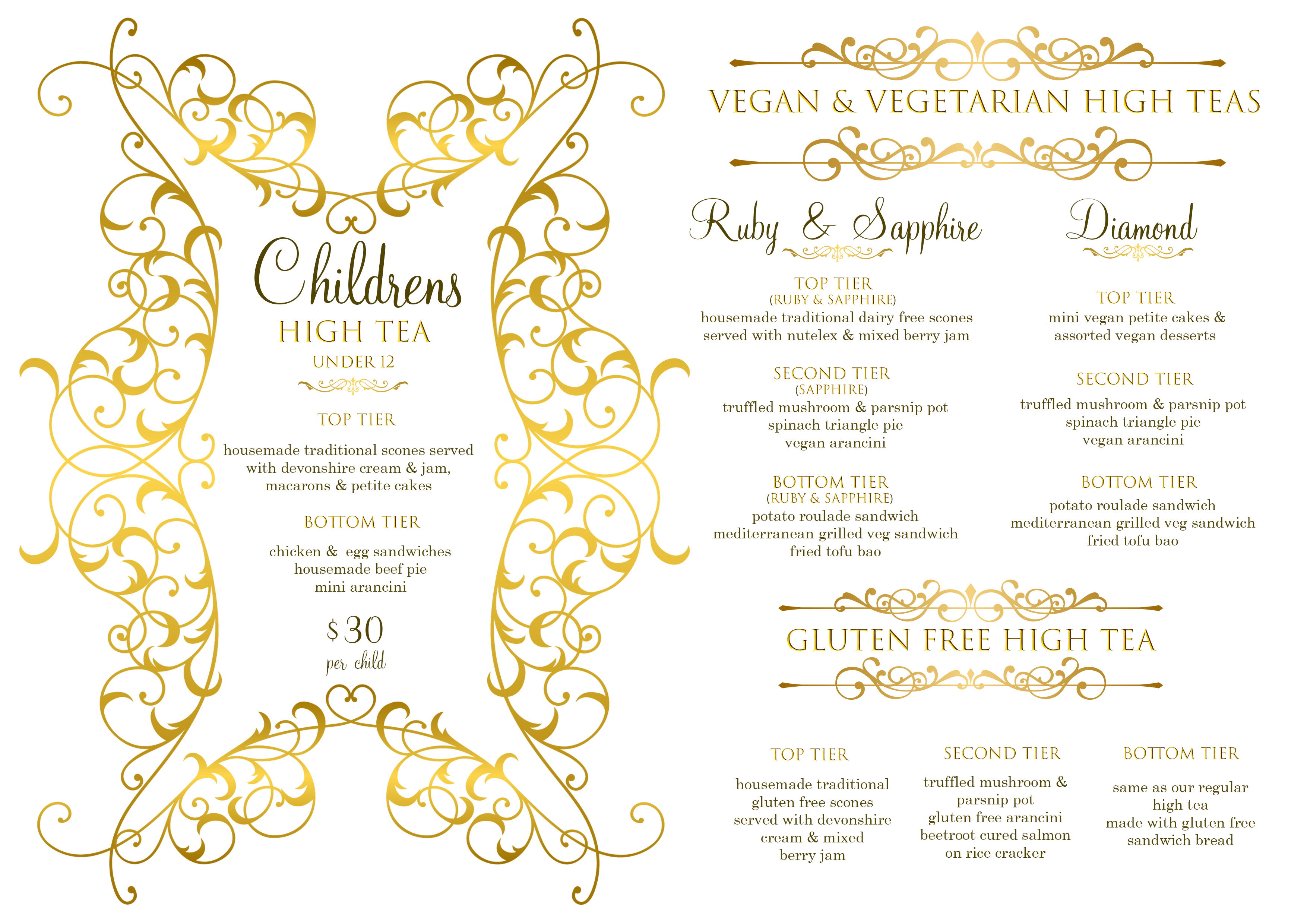 Menu - The Third Tier Tea Room