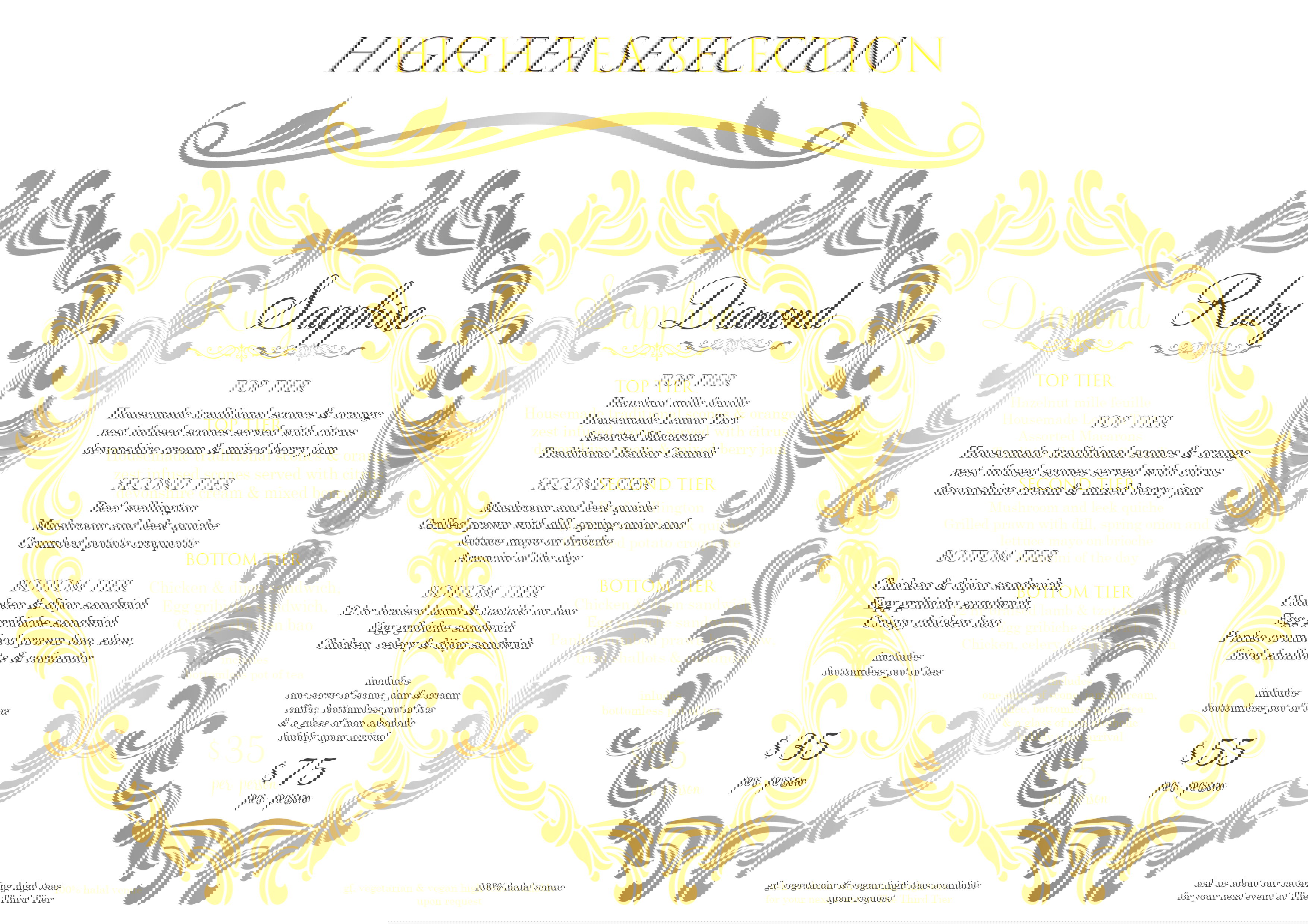 Menu - The Third Tier Tea Room