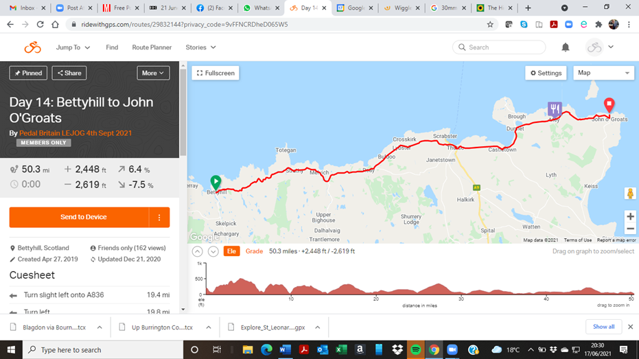 August 2021 LEJOG with PedalBritain - A Lands End to John O'Groats ...