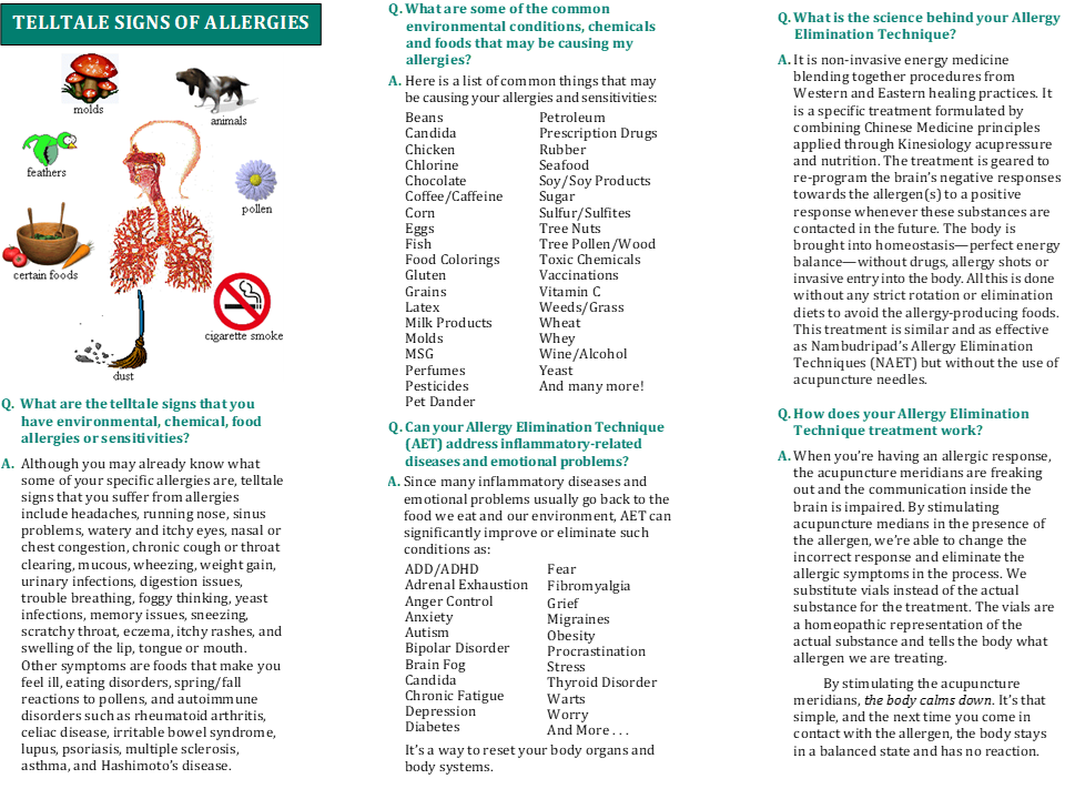 ALLERGY ELIMINATION TECHNIQUE - TheKingdomLifestyle.com
