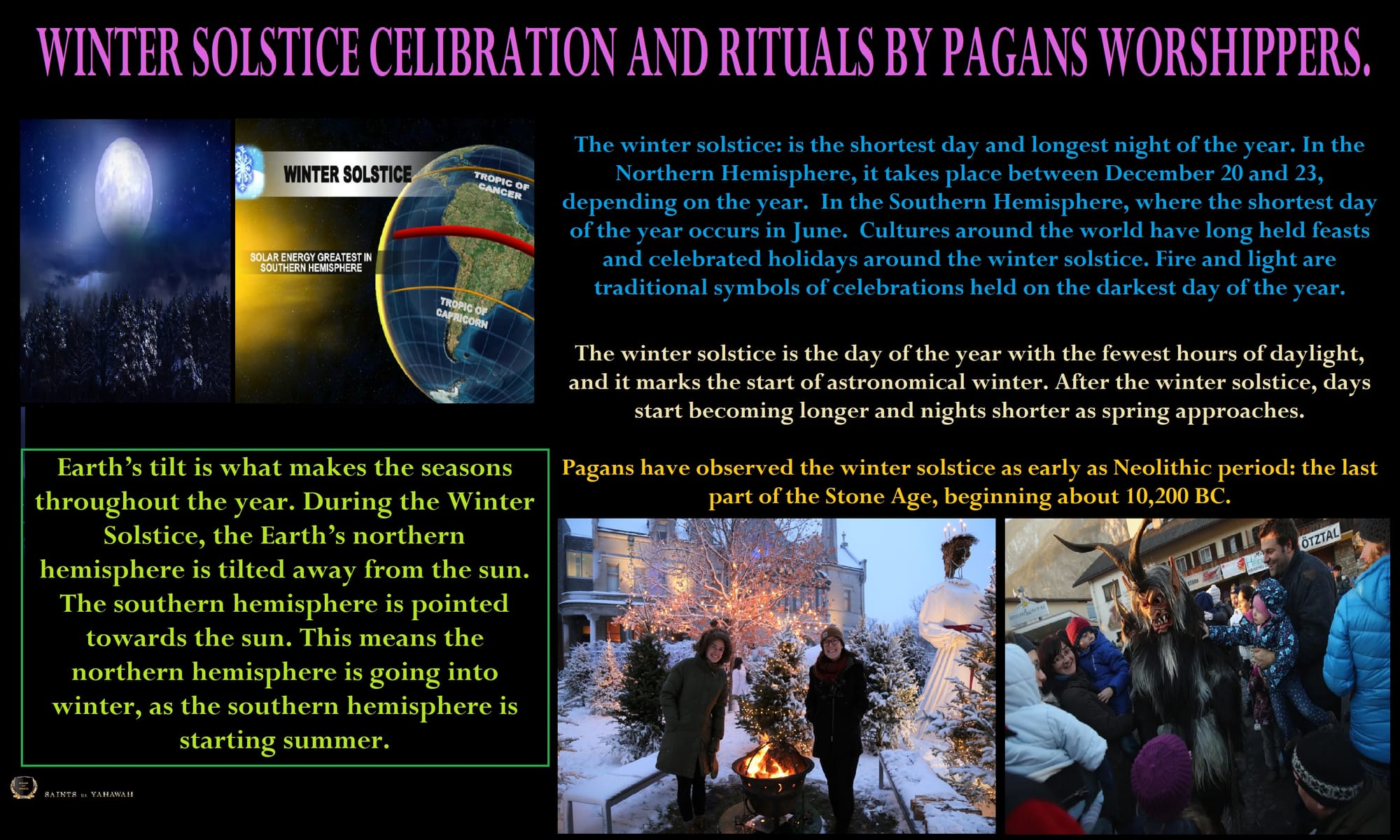 Christianity -PAGAN CHRISTMAS - HEATHENS -SATURNALIA - Saints of Yahawah