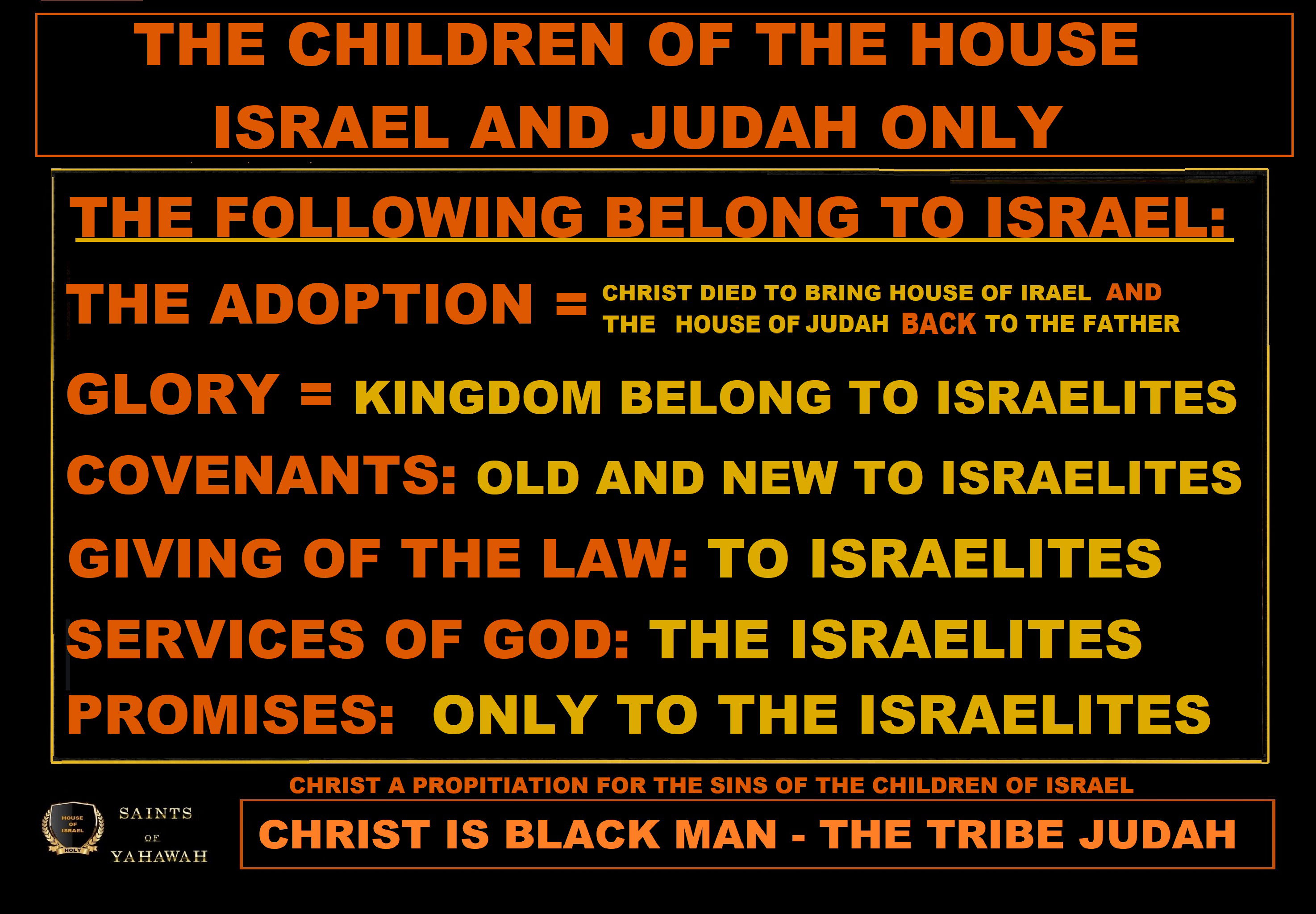 Hamashiach Yahawashi Was Sent For The SCATTERED Elect of His SAINTS ...