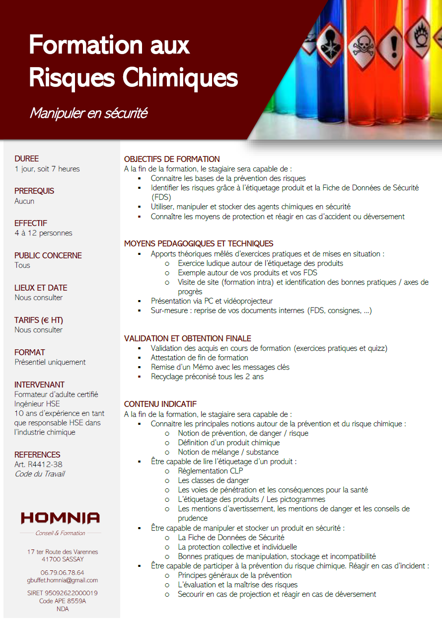 Risques Chimiques - HOMNIA